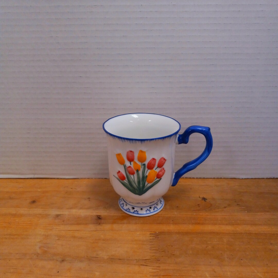 Vintage Delftware Royal Twickel Collee Cup, Delftware Mug Pink and ...