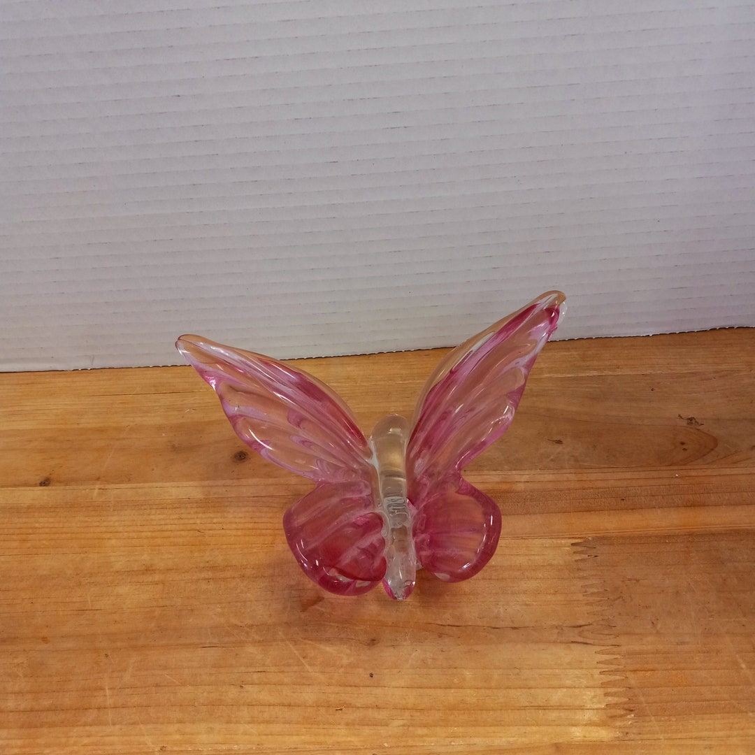 Dynasty Gallery Pink Butterfly Figurine, Pink Glass Butterfly, Glass ...