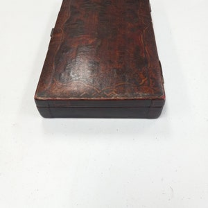 Antique Chinese Presentation Box Hide Covered With Figural Scenes ...