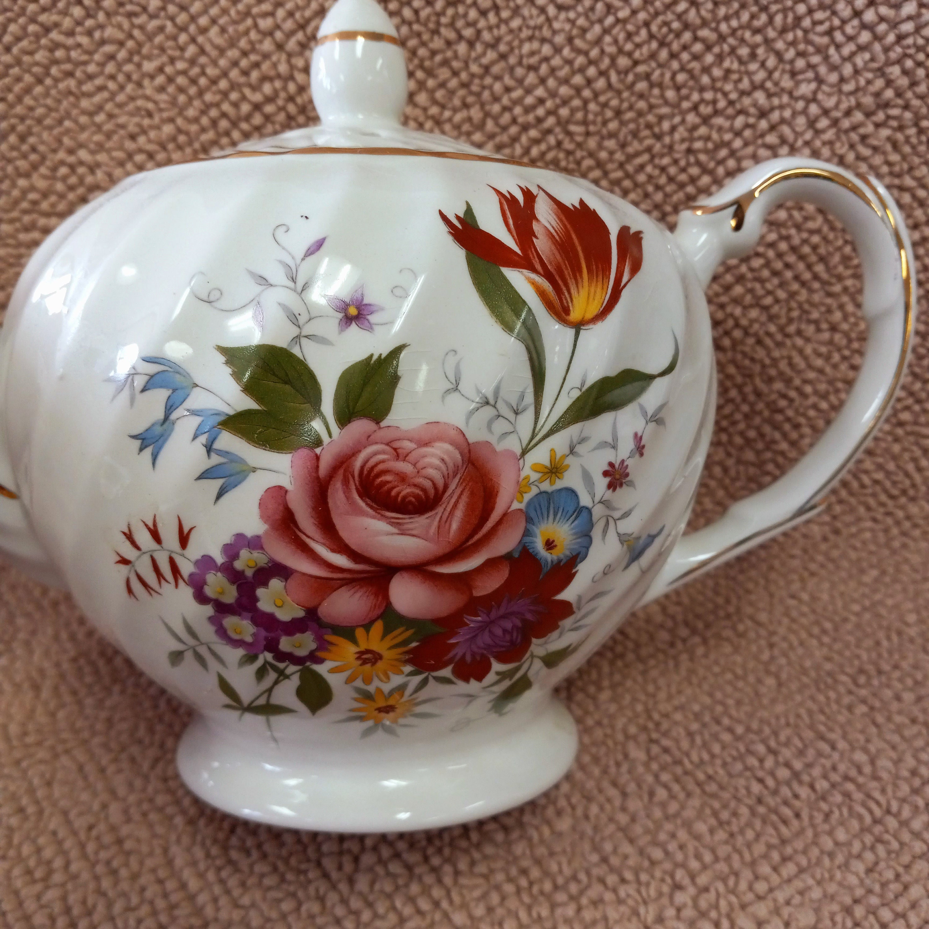 Vintage Ellgreave Teapot, Vintage Wood and Sons Teapot, Made in England ...