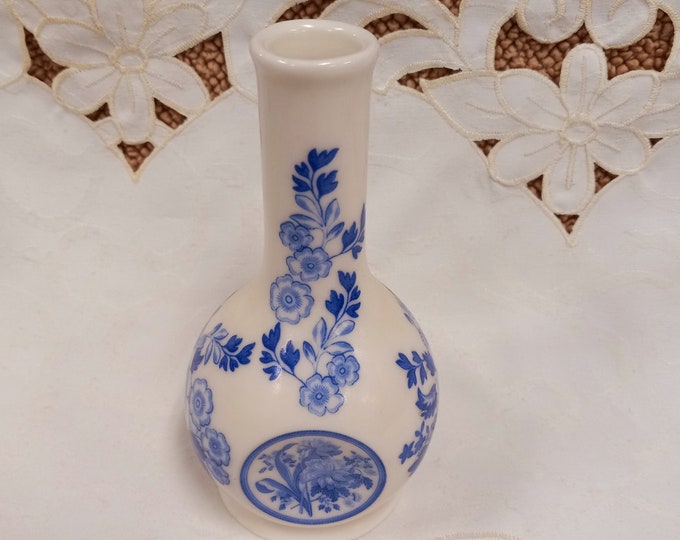 Spode Blue Italian Bud Vase, Vintage Spode Vase, Spode Porcelain, Spode ...