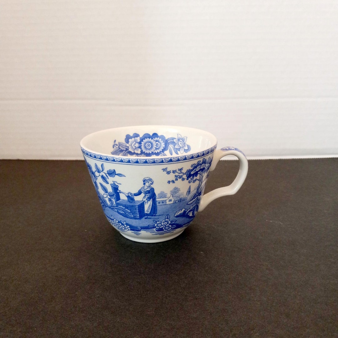 Spode Teacup Girl at Well, Spode Blue Room Teacup Georgian Collection ...