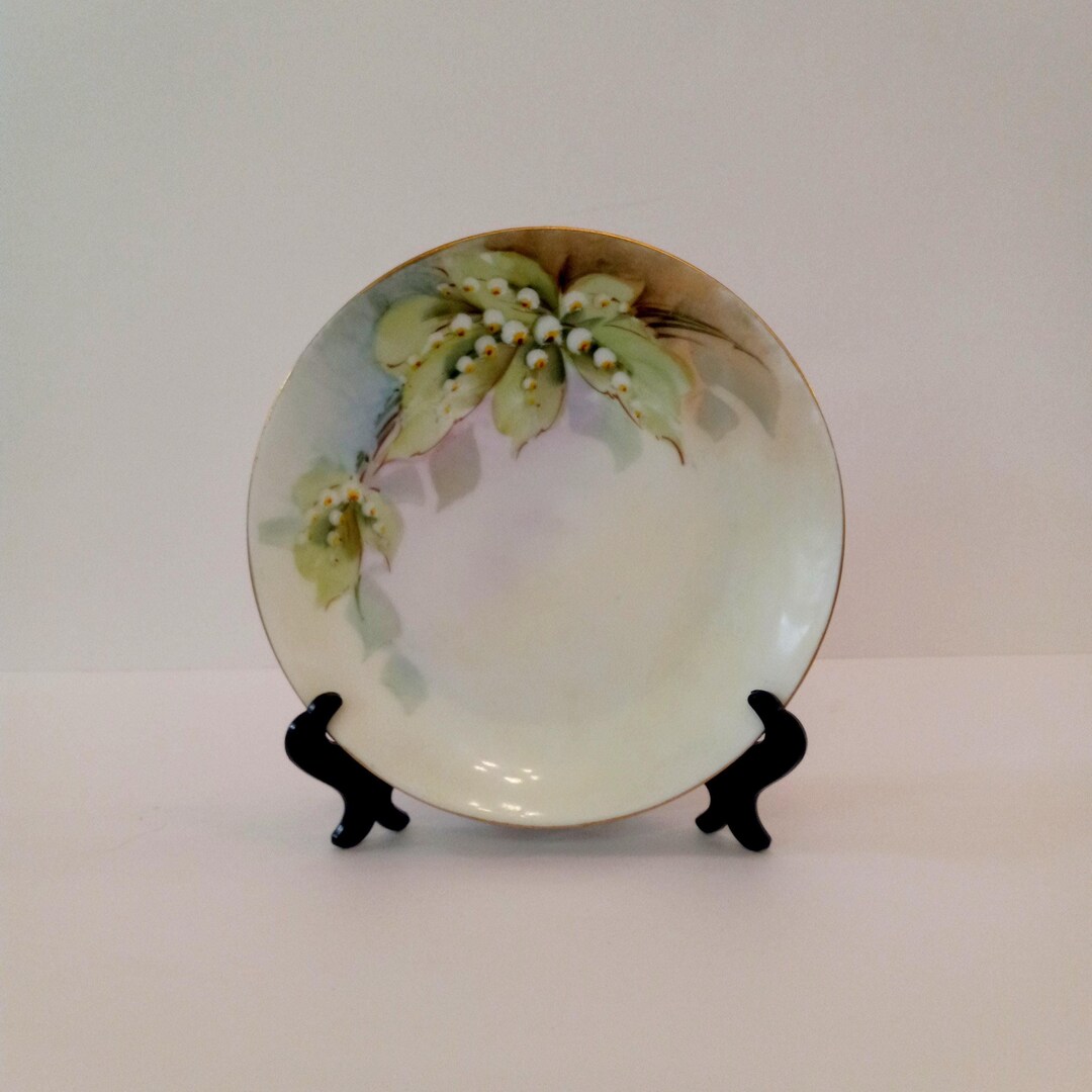 Vintage Bavaria Plate: Hand-painted Lily of the Valley Cottage Decor - Etsy