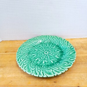 Vintage Majolica Cabbage Leaf Wall Plate, Cabbage Leaf Sculpted Plate ...