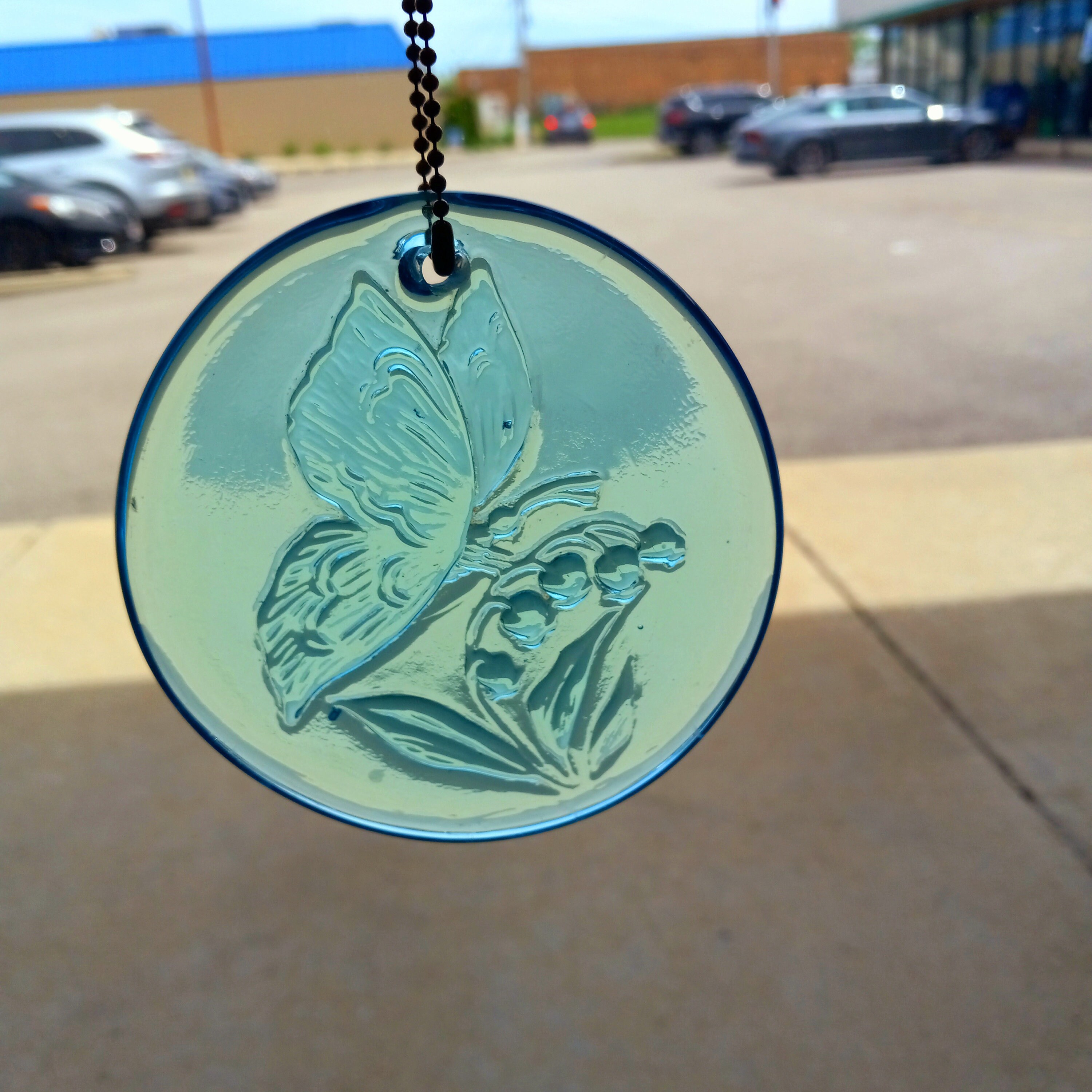 Blue Glass Butterfly Suncatcher, Glass Butterfly Suncatcher, Window ...