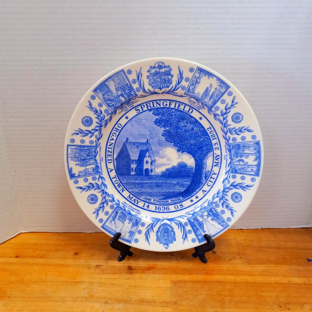 Vintage Spode Copeland Plate Springfiels Massatchusets, Spode Copeland ...