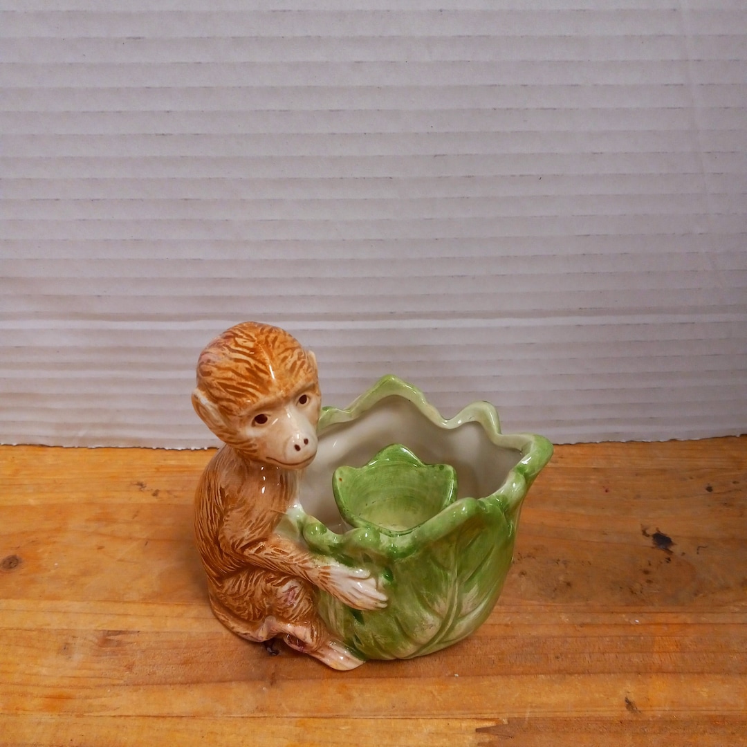 Vintage Fitz & Floyd Monkey Candleastick Holder, 1986 Fitz and Floyd ...