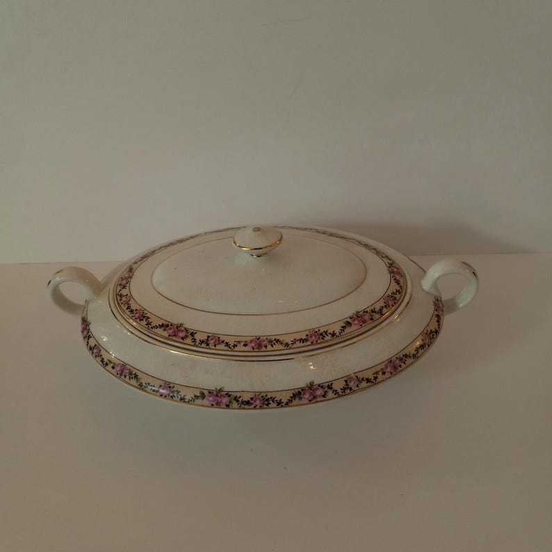 Antique Knowles, Taylor & Knowles Casserole: Semi Porcelain Soup Tureen ...