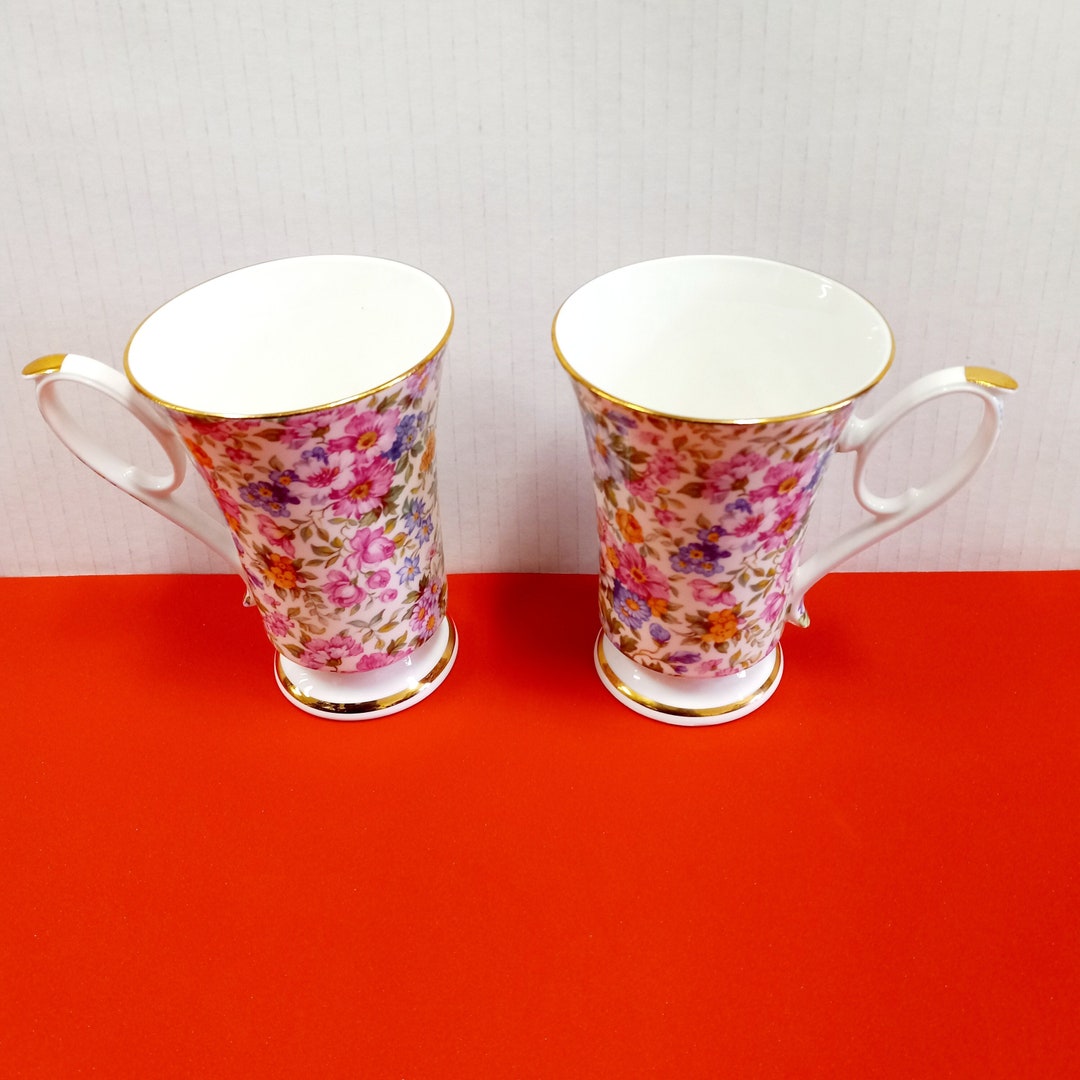 Crown Victorian Shabby Chic Cups Pair of 2 Crown Victorian - Etsy