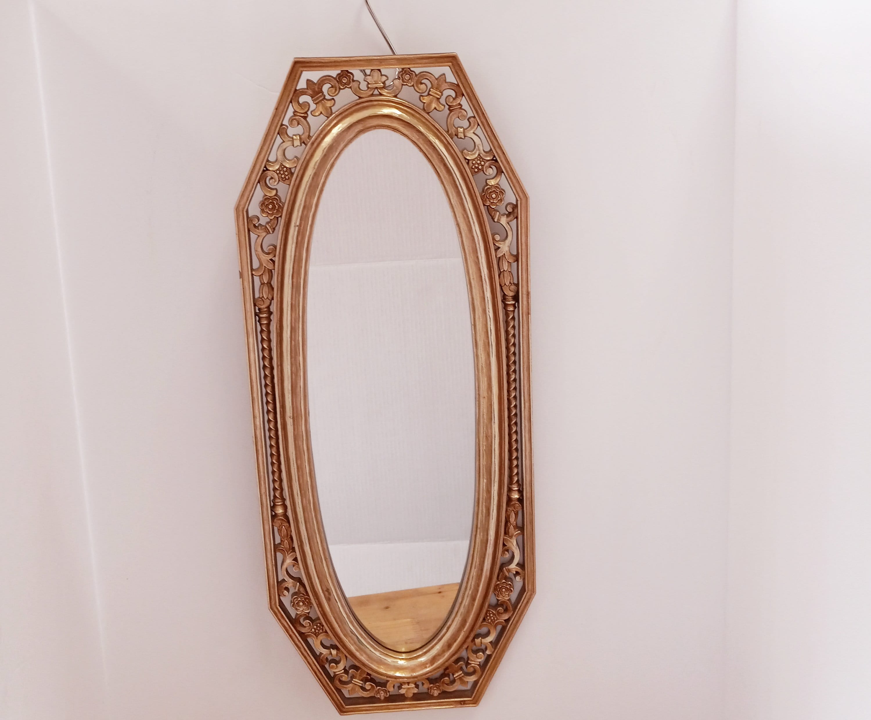 Vintage Syroco Hollywood Regency Mirror, 1950s Mirror Rococo Golden ...