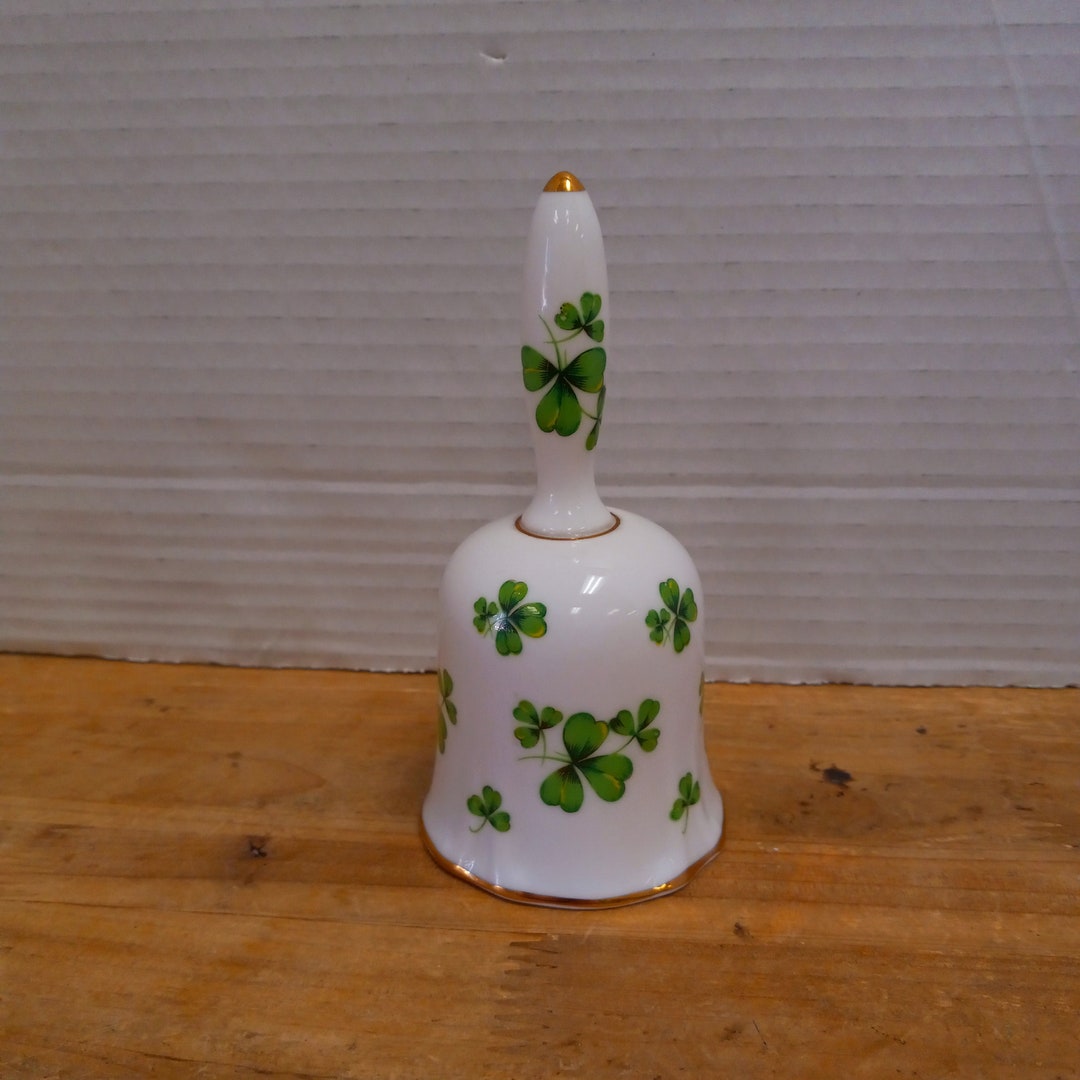 Vintage Hammersley Bone China Dinner Bell Shamrock, Shamrock Decor, St ...