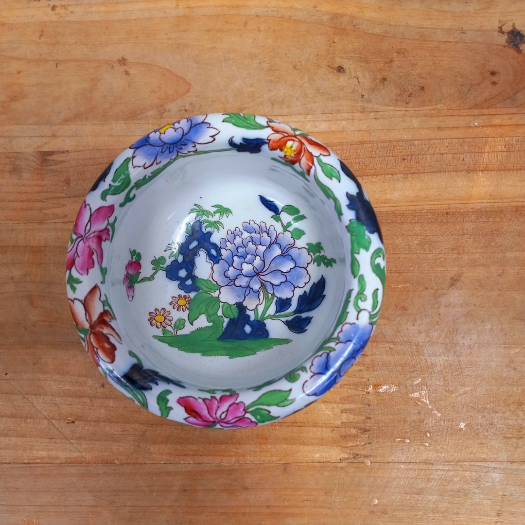 Antique Copeland Spode Mini Bowl: Floral Stoneware Ring Dish - Etsy