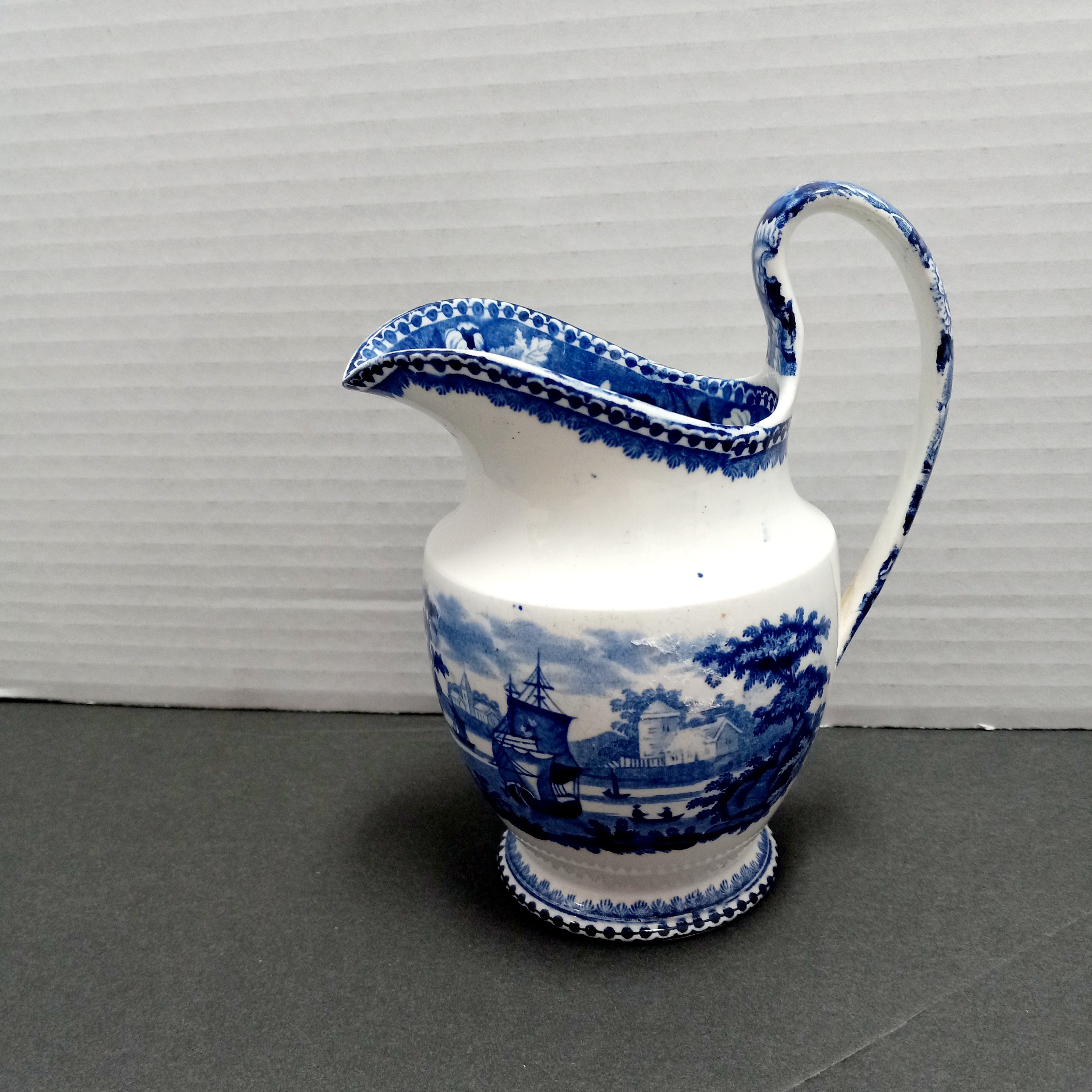 Wedgwood Blue and White Pitcher Antique Blue and White Flow - Etsy