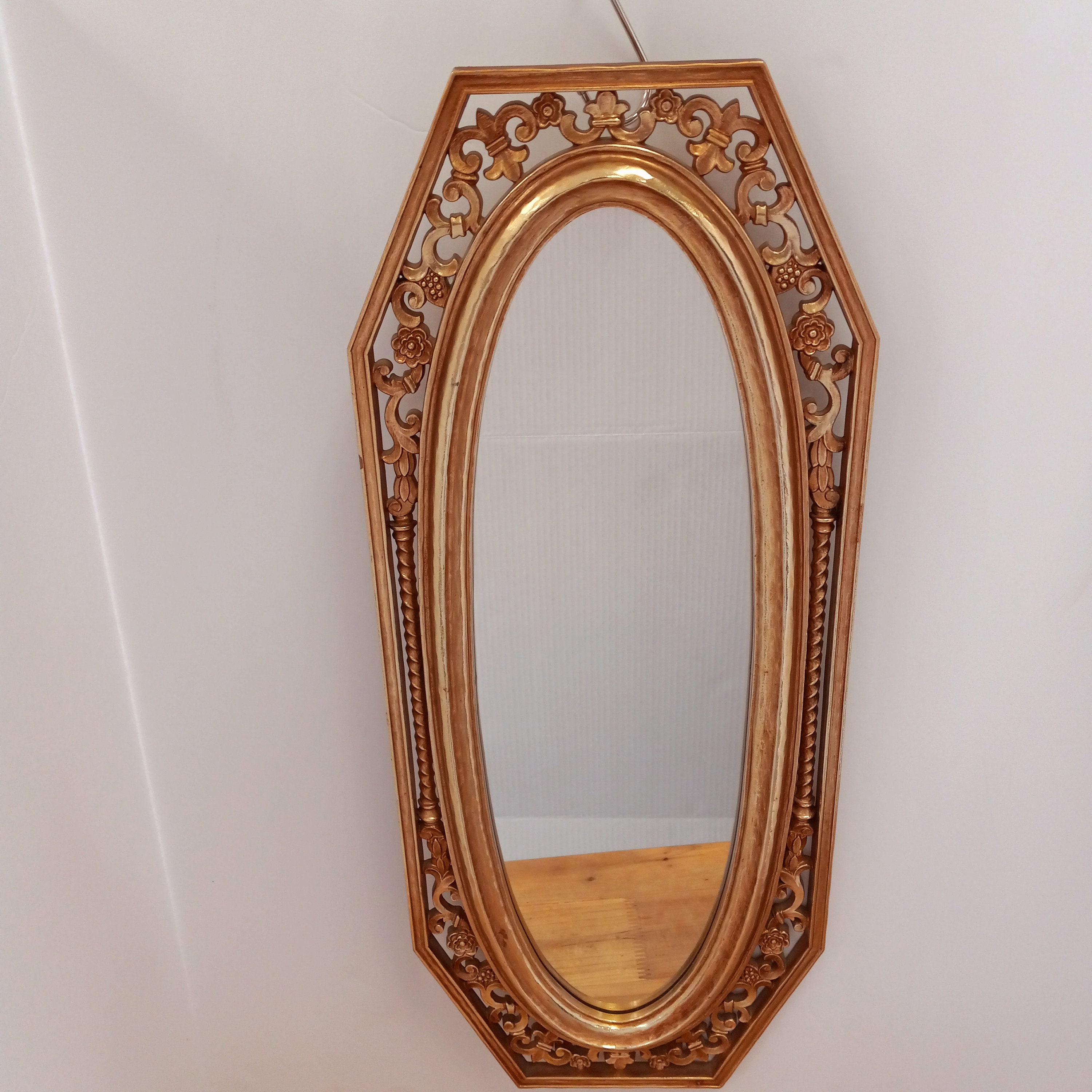 Vintage Syroco Hollywood Regency Mirror, 1950s Mirror Rococo Golden ...