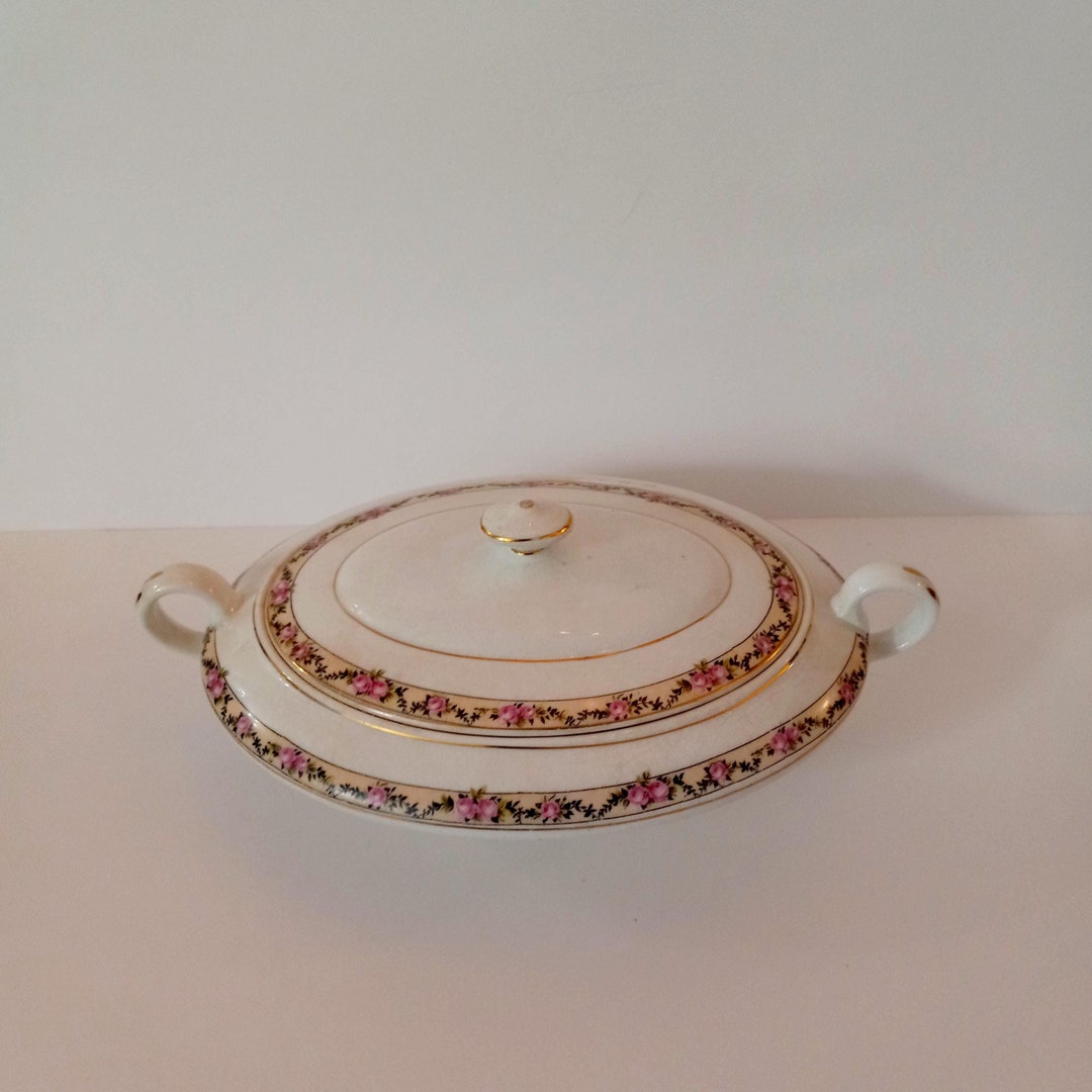 Antique Knowles, Taylor & Knowles Casserole: Semi Porcelain Soup Tureen ...