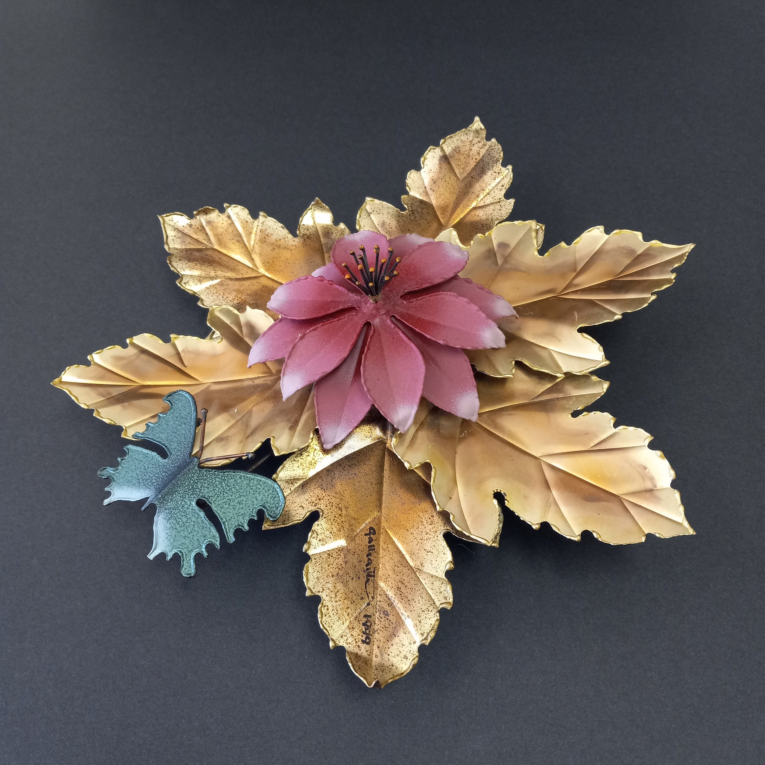 Vintage Metal Art Flowers Vintage Galhaith 1999 Metal Flower - Etsy