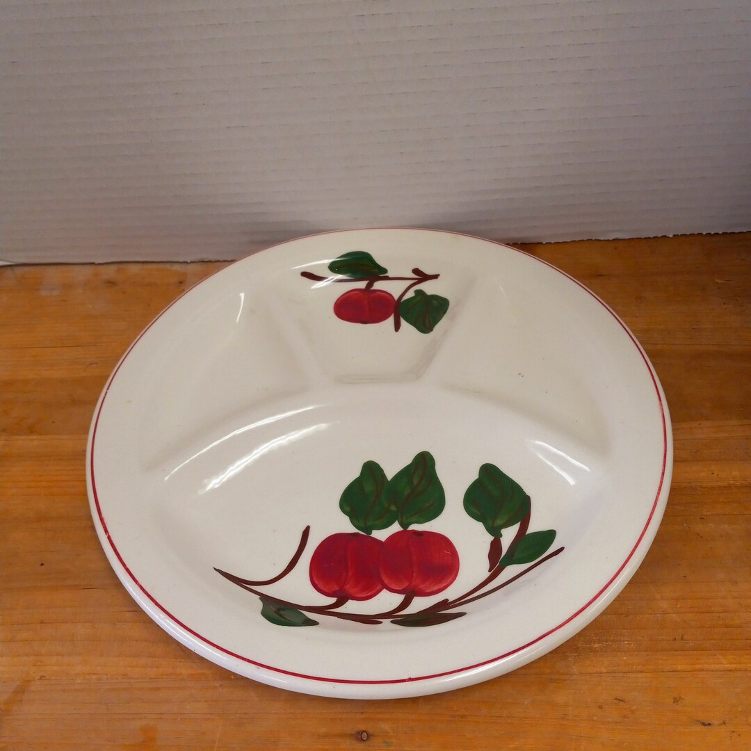 Vintage Blue Ridge Potteries Divided Platter Apple Blue Ridge - Etsy