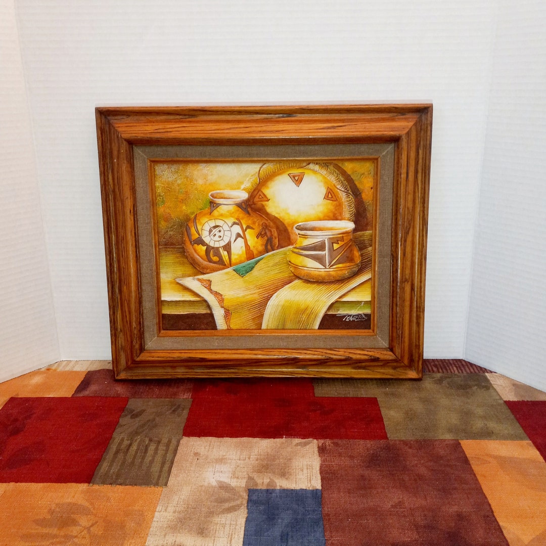 Original and Signed Painting by Myung Mario Jung Native American Still ...