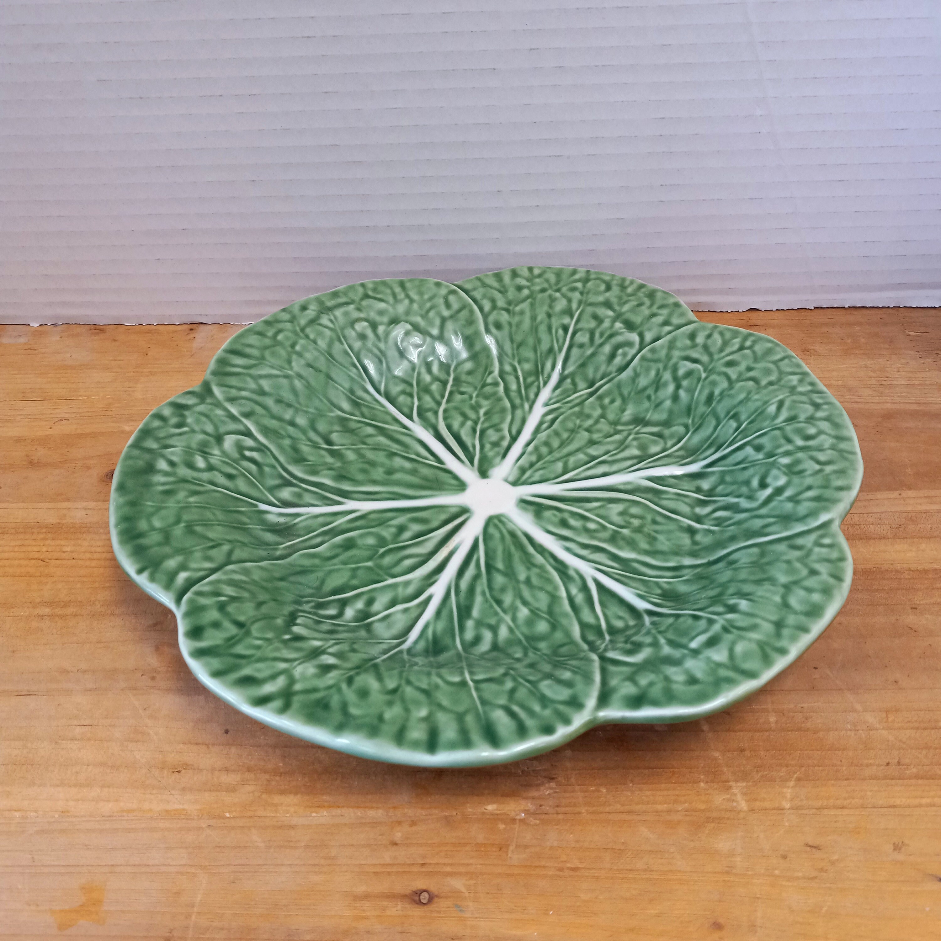 Cabbage Leaf Plate Majolica Cabbage Leaf Plate Sculpted - Etsy