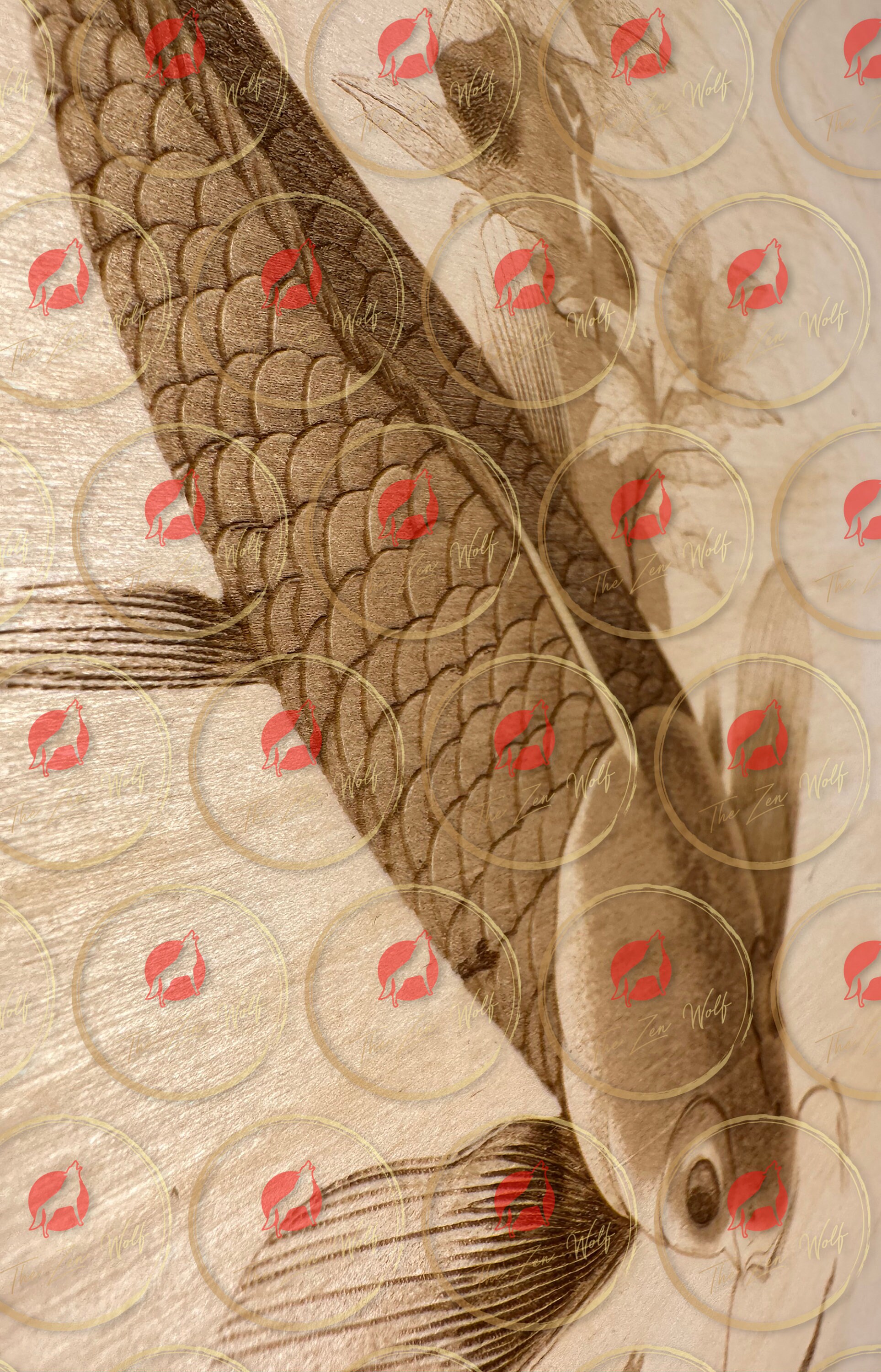 Koi Fish 3D Laser File, Laser Ready, Glowforge, Lightburn, C02 Laser ...