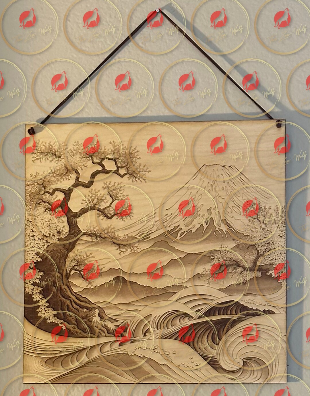 Japanese Woodblock Wave - 3D Laser File, Laser Ready, Glowforge ...