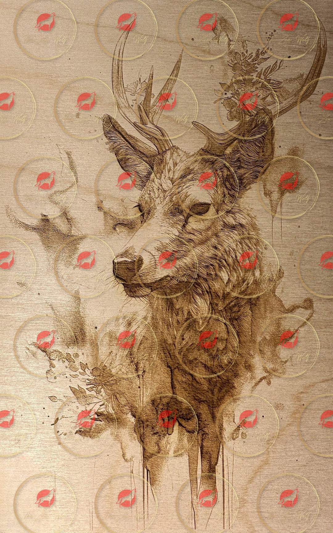 Deer, Buck 3D Digital Laser File, Laser Images, Glowforge, Lightburn ...