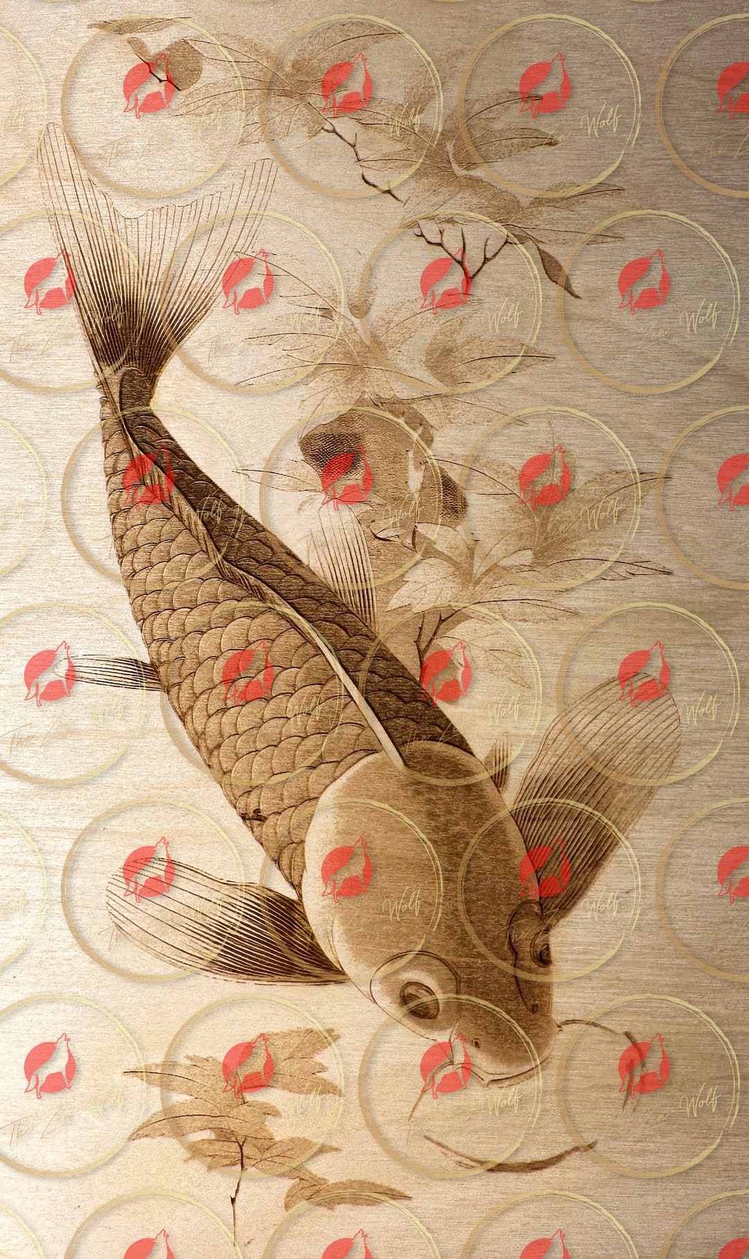 Koi Fish - 3D Laser File, Laser Ready, Glowforge, Lightburn, C02 Laser ...