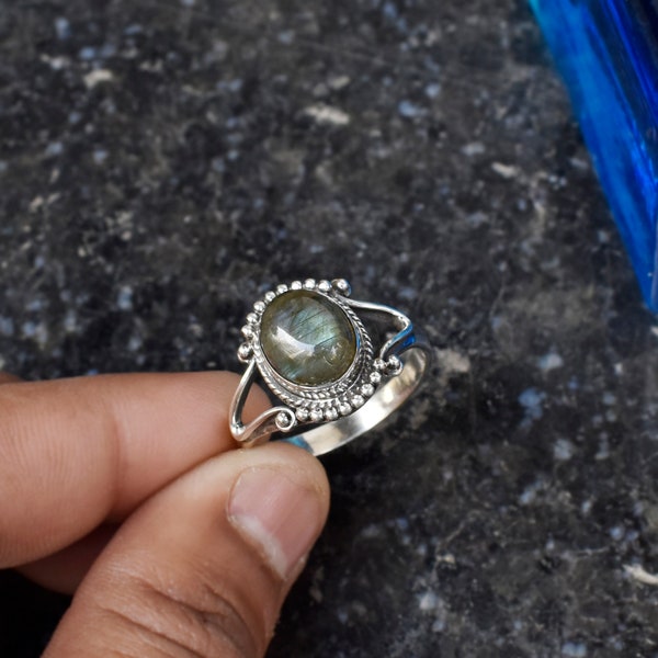 Labradorite Ring - Etsy