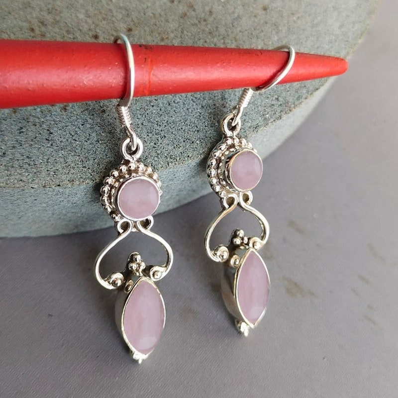 Quartz Earrings - Etsy