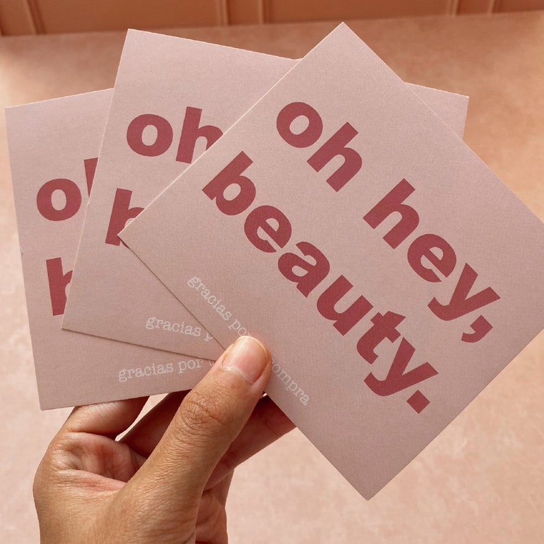 Oh Hey, Beauty Insert Cards- Thank You Cards- Small Business Cards ...