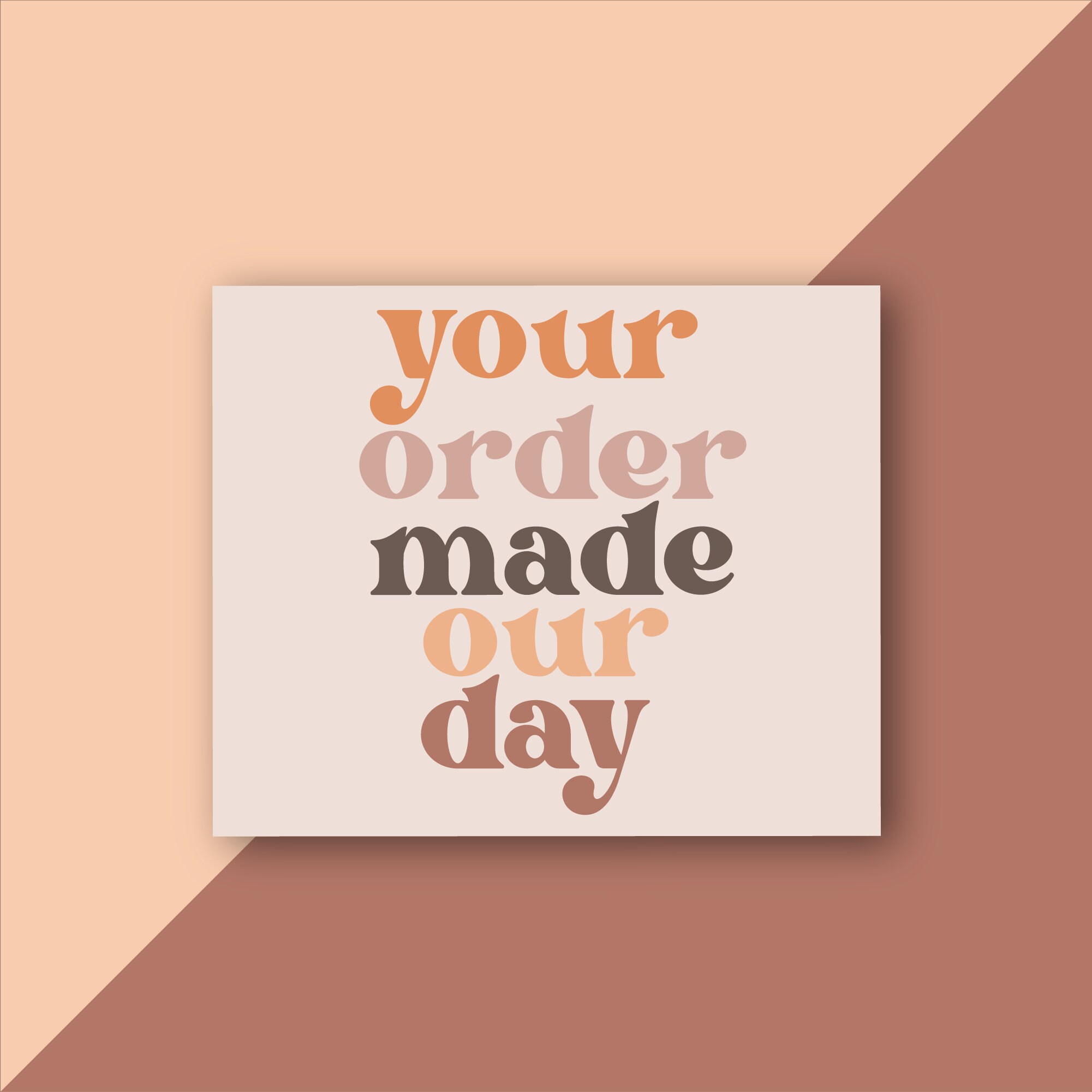 Neutral Colors Insert Cards- Thank You Cards- Small Business Cards ...