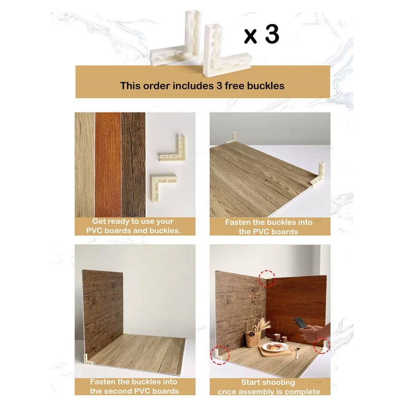 Set of Three 16 X 16 Double-sided PVC Photography - Etsy