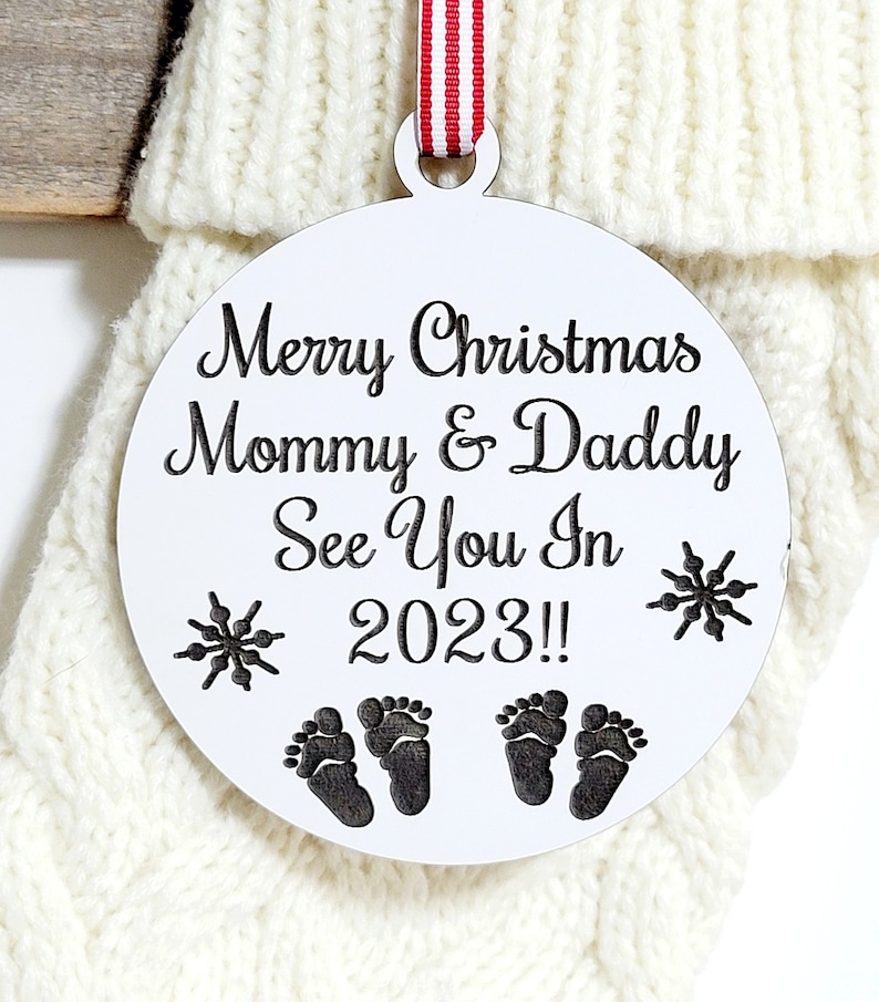 Baby Twins Christmas Ornament Expecting Twin Parents New - Etsy