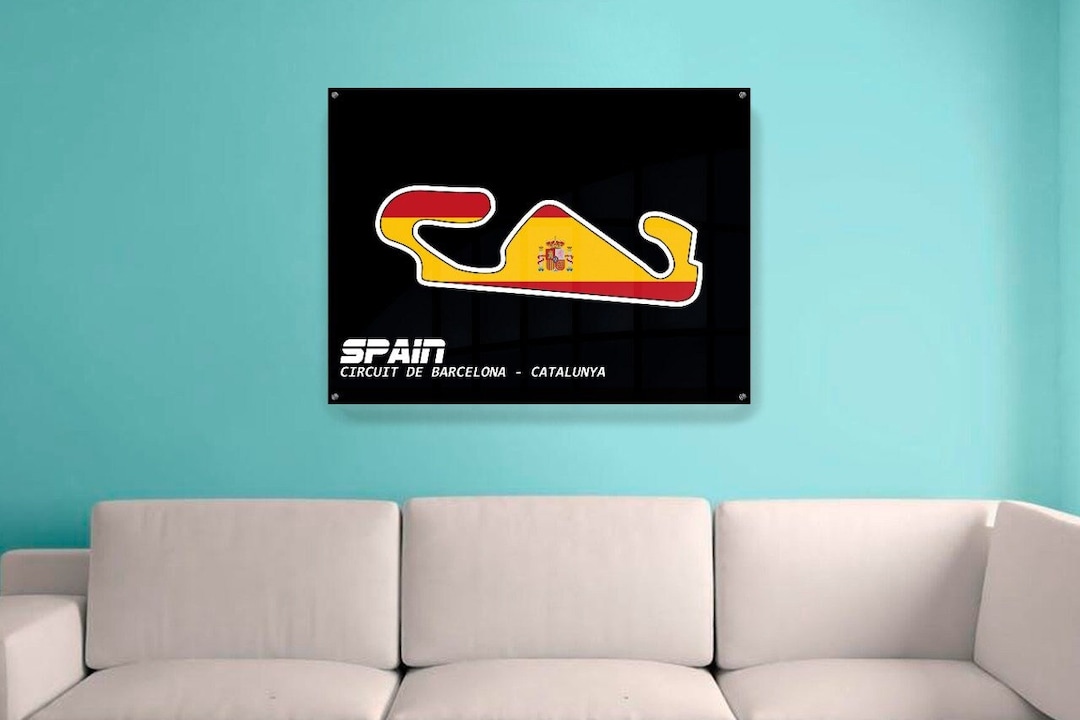 Formula 1 Racetracks Layout Circuit De Barcelona HD Printed on - Etsy