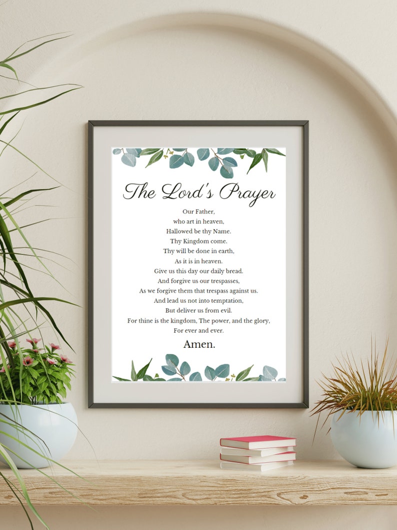 The Lord's Prayer Poster - Etsy