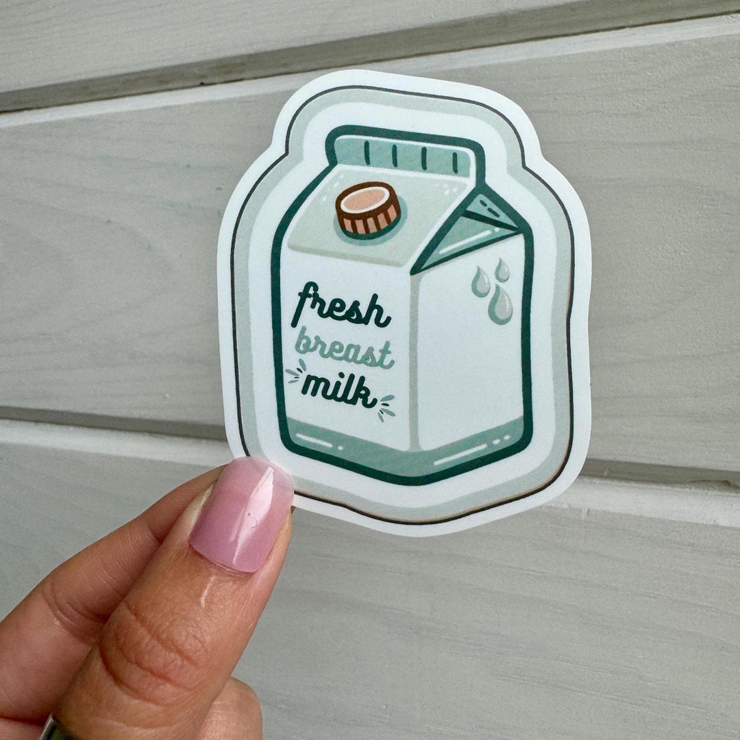 Fresh Breast Milk Sticker Milk Carton, Nursing Mom Decal, Waterproof ...