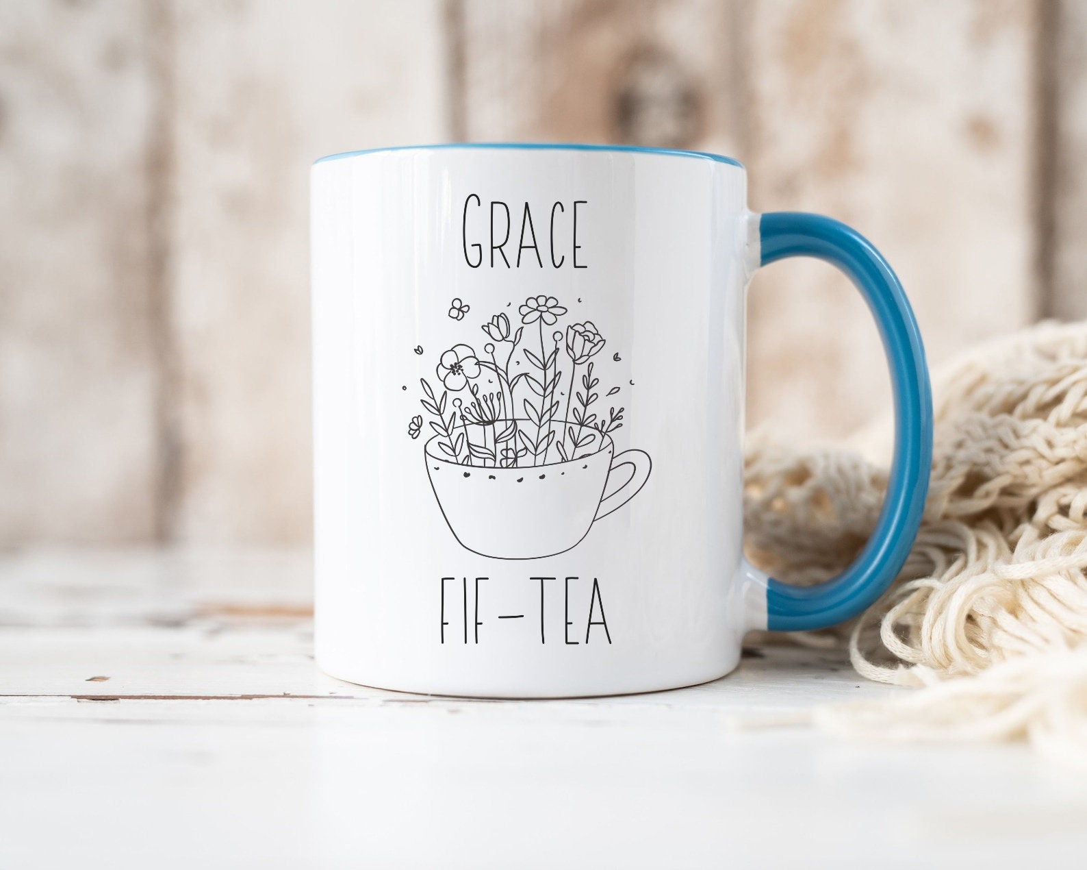 Fif Tea Mug, Funny 50th Birthday Mug, Personalized Gift for 50th ...