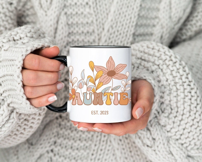 Aunt Est 2023 Mug for Auntie Mug Aunt to Be Gift for New Aunt - Etsy