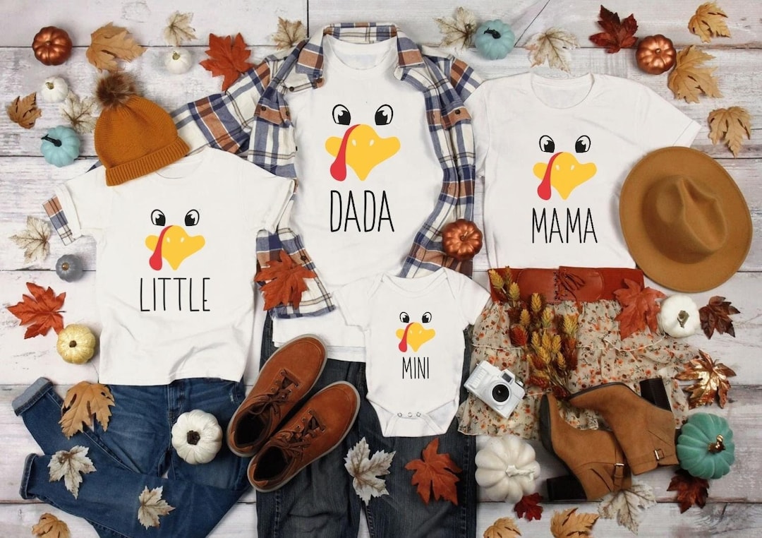 Matching Family Thanksgiving Shirts Custom Turkey Family - Etsy