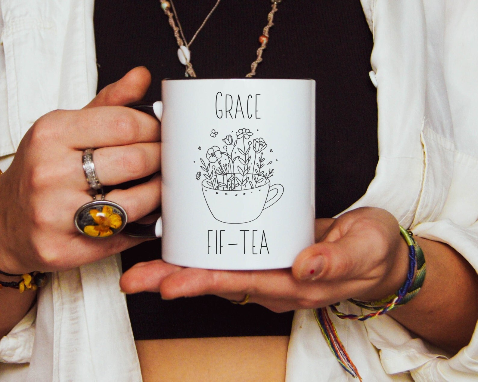 Fif Tea Mug, Funny 50th Birthday Mug, Personalized Gift for 50th ...