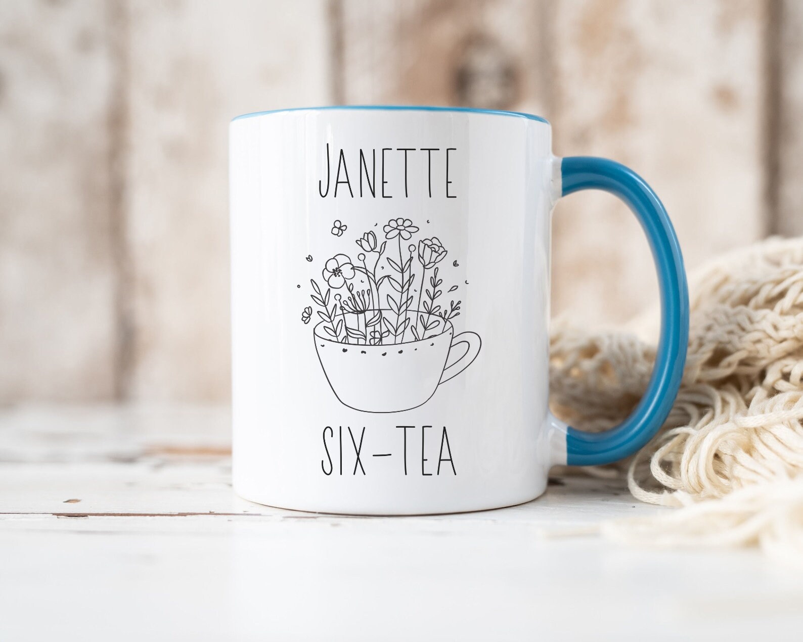 Six Tea Mug, Funny 60th Birthday Mug, Personalized Gift for 60th ...