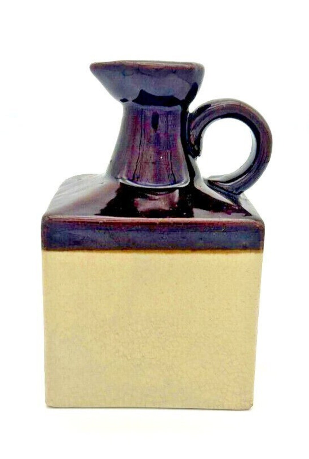 Vintage Americana Stoneware Pottery Cruet Mini Square Jug Primitive - Etsy