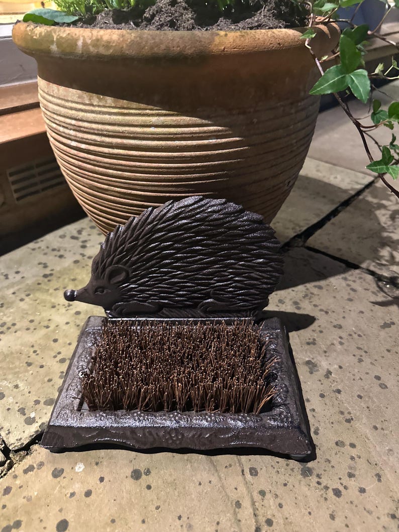 Cast Iron Hedgehog Boot Brush Shoe Scraper - Etsy