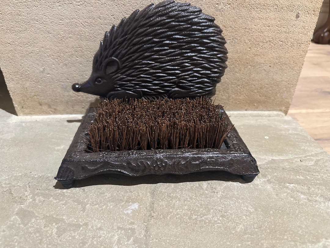 Cast Iron Hedgehog Boot Brush Shoe Scraper - Etsy