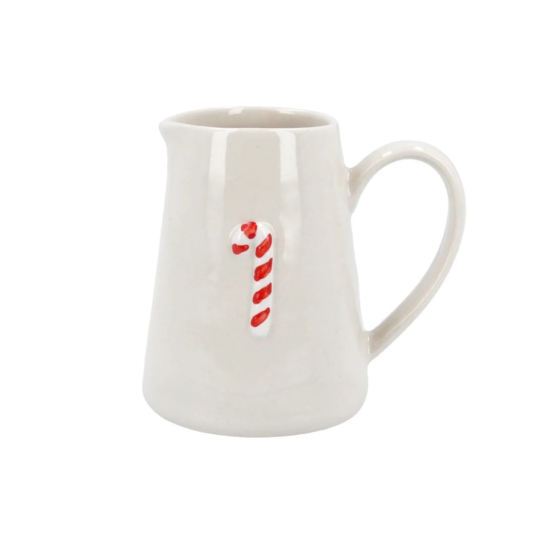Ceramic Mini Jug With Candy Cane, Christmas Crockery, Tea, Coffee ...