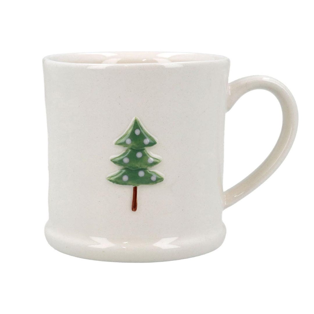 Ceramic Mini Mug With Green Tree, Christmas Cup, Tea, Coffee, Gisela ...