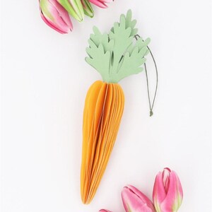 Honeycomb Paper Carrot Decoration, Hanging Easter Party Decs, Egg Hunt ...