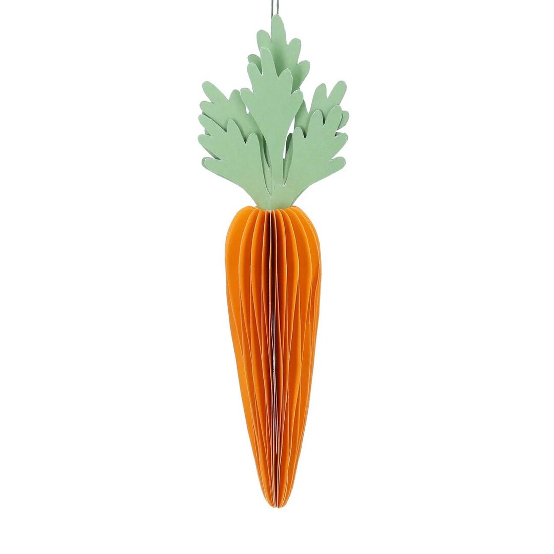 Honeycomb Paper Carrot Decoration, Hanging Easter Party Decs, Egg Hunt ...