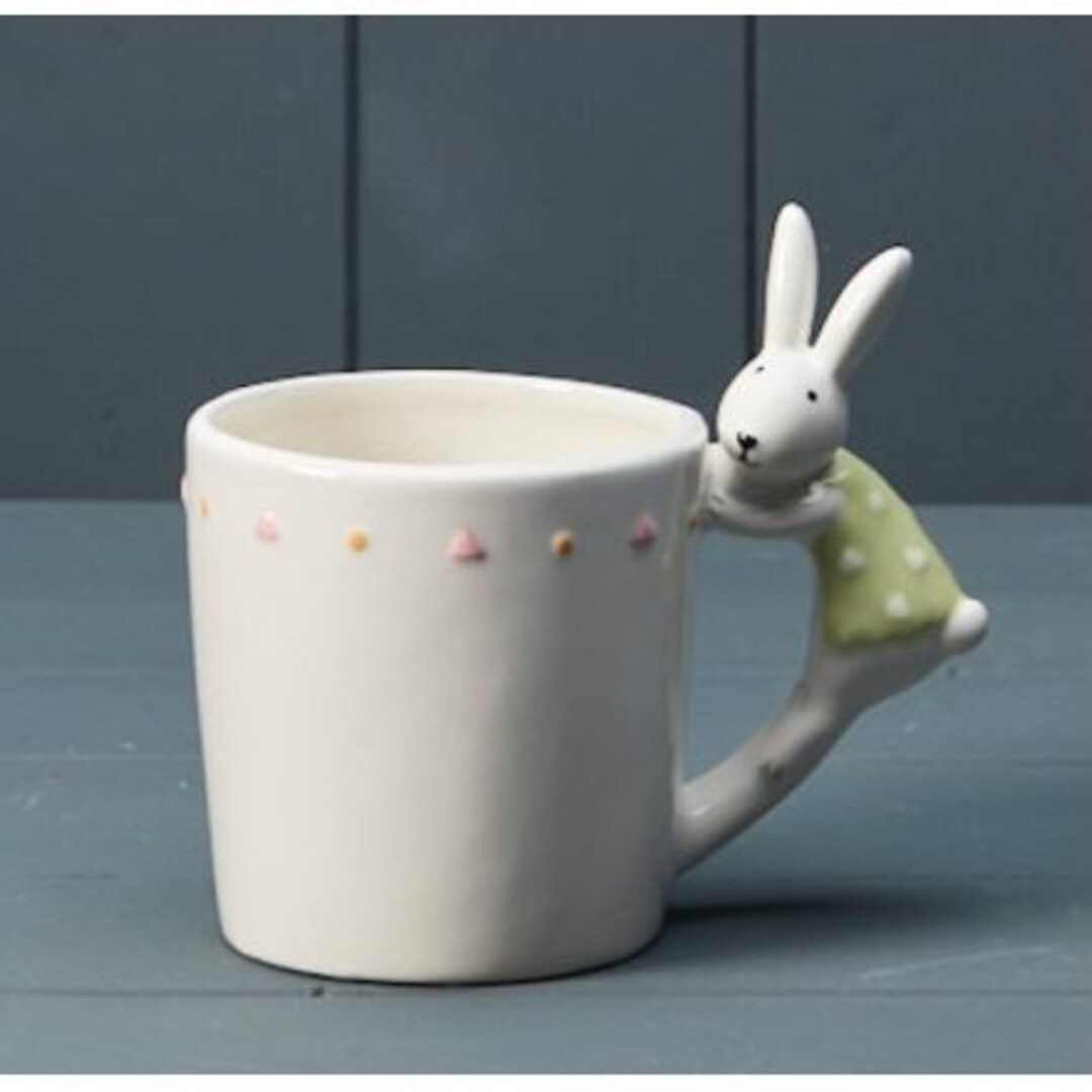 Ceramic Rabbit Mug, Spring Gift, Easter Cup, Tea, Coffee, Bunny Gift ...