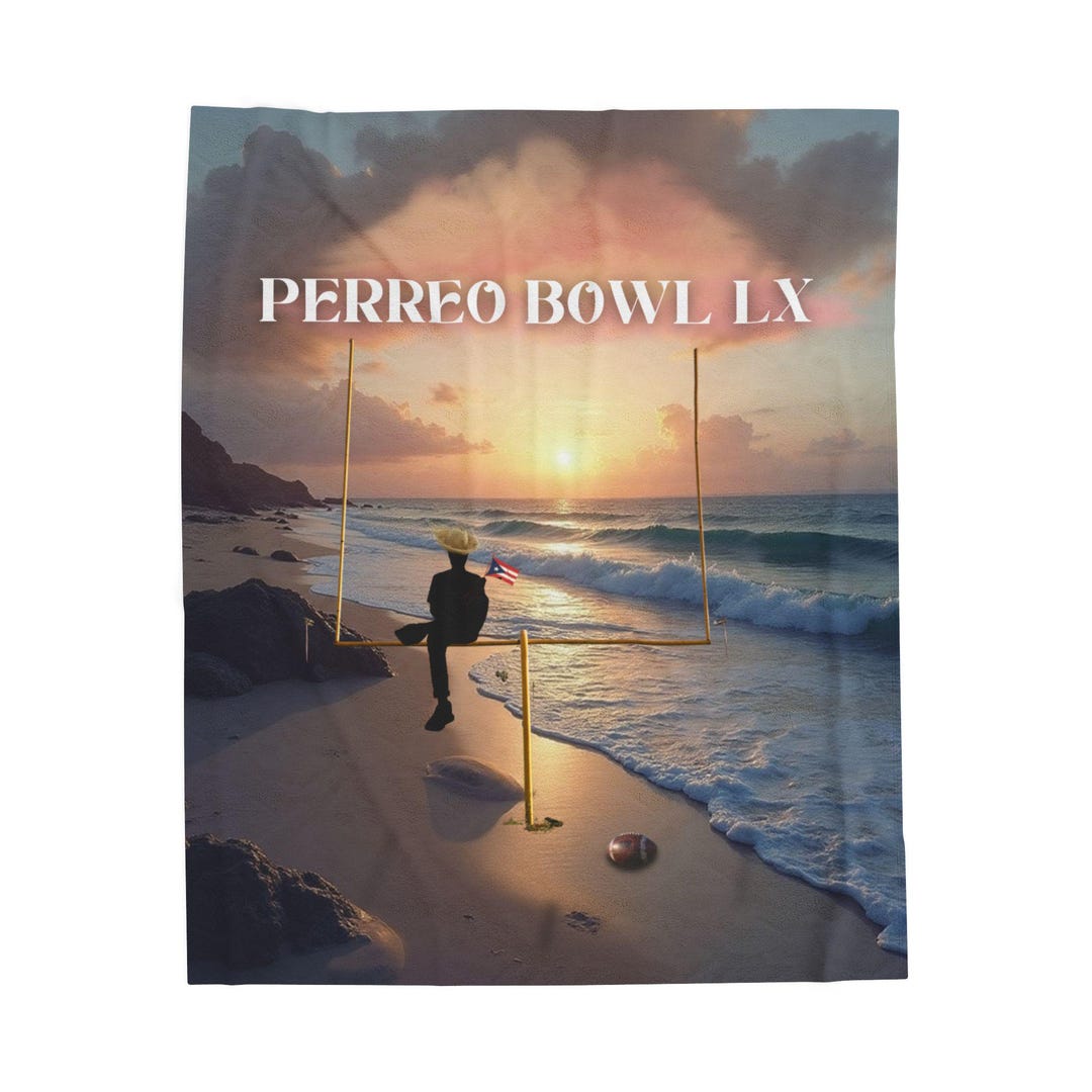 Velveteen Plush Blanket - Perreo Bowl Half Time Inspired Football Fan ...